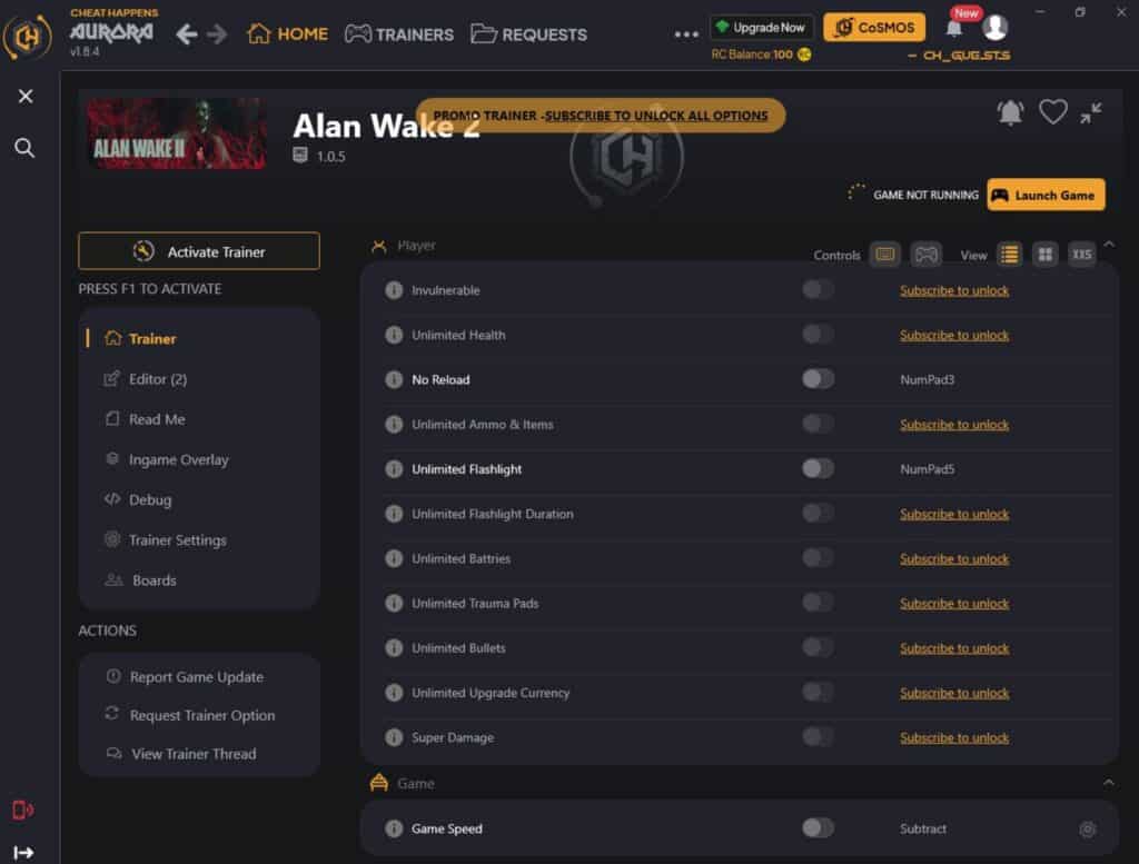 Alan Wake 2: Trainer +14 | Alan Wake 2 Mod Download